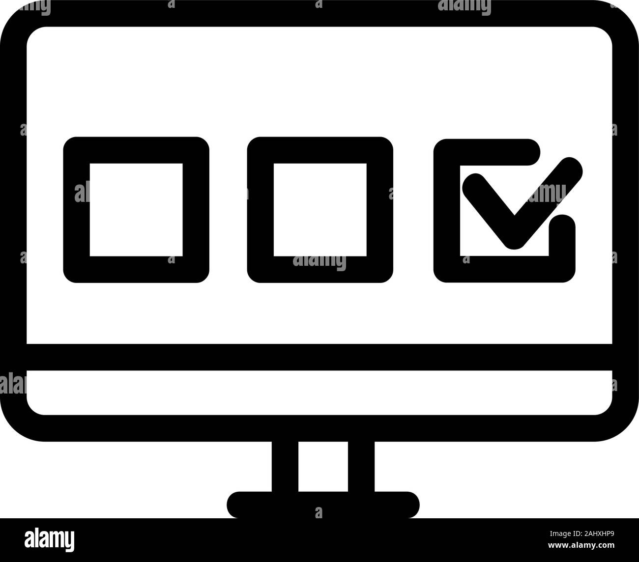filling out the questionnaire is the vector icon. Isolated contour ...