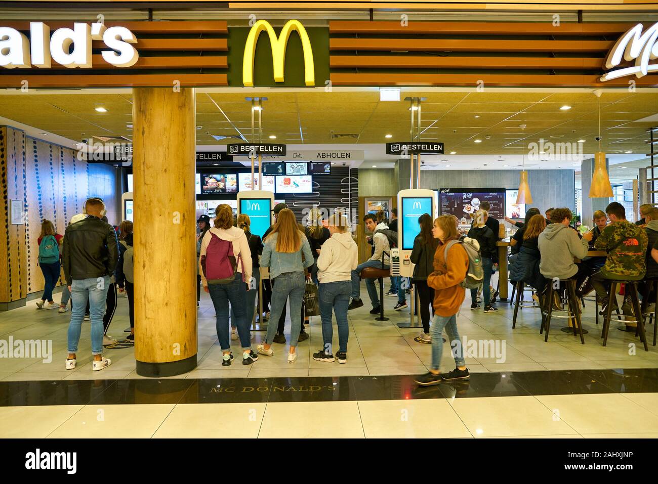 BERLIN, GERMANY - CIRCA SEPTEMBER, 2019: people use self ordering ...