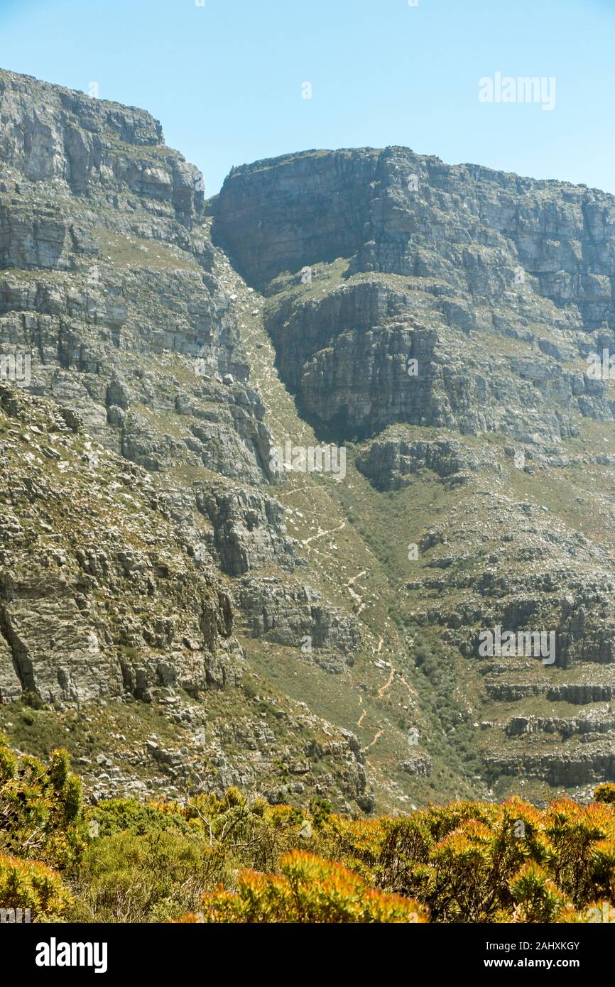 View from Table Mountain National Park in Cape Town, South Africa Stock ...