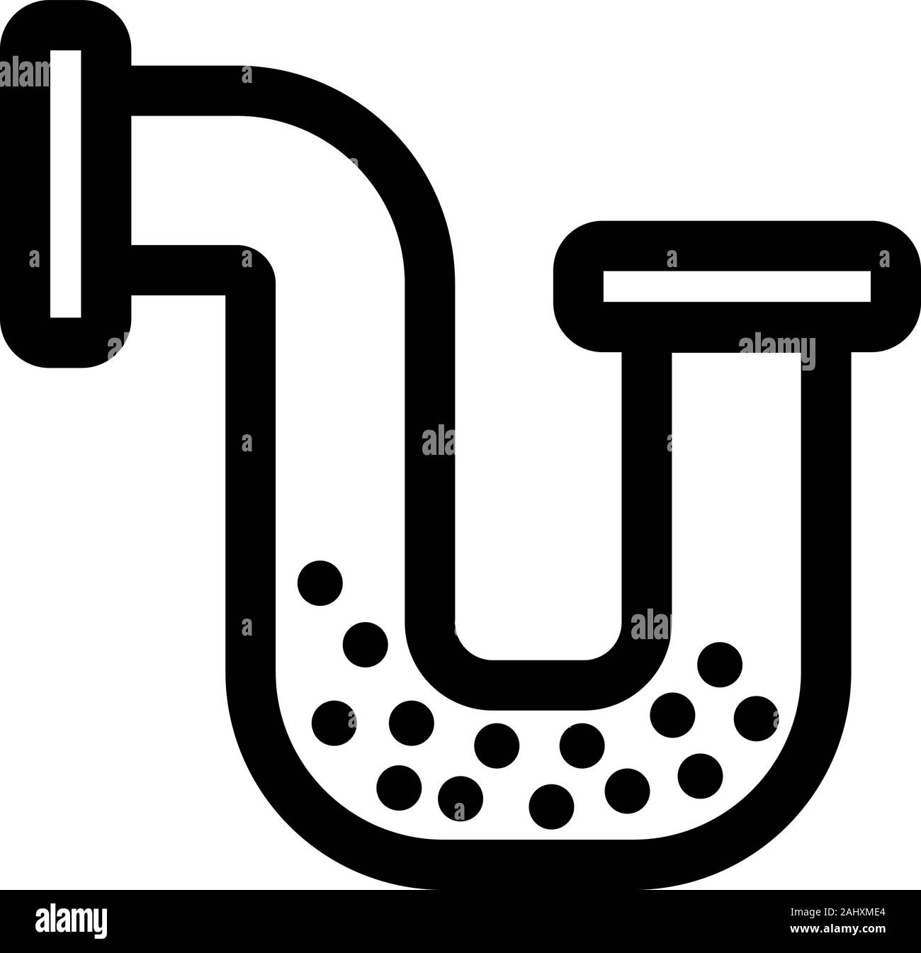 clog in the tube icon vector. Isolated contour symbol illustration ...