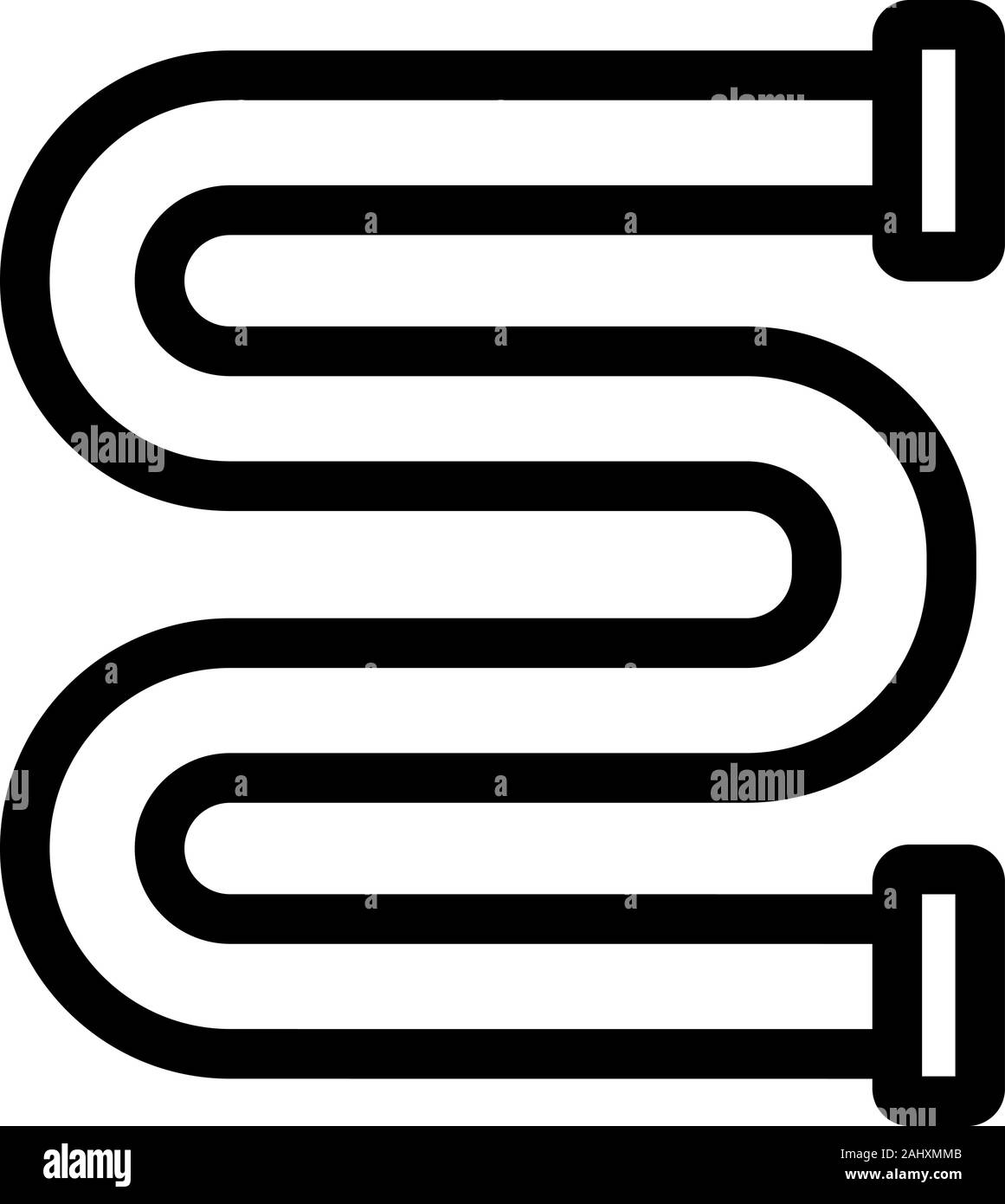 snake in the bath icon vector. Isolated contour symbol illustration ...