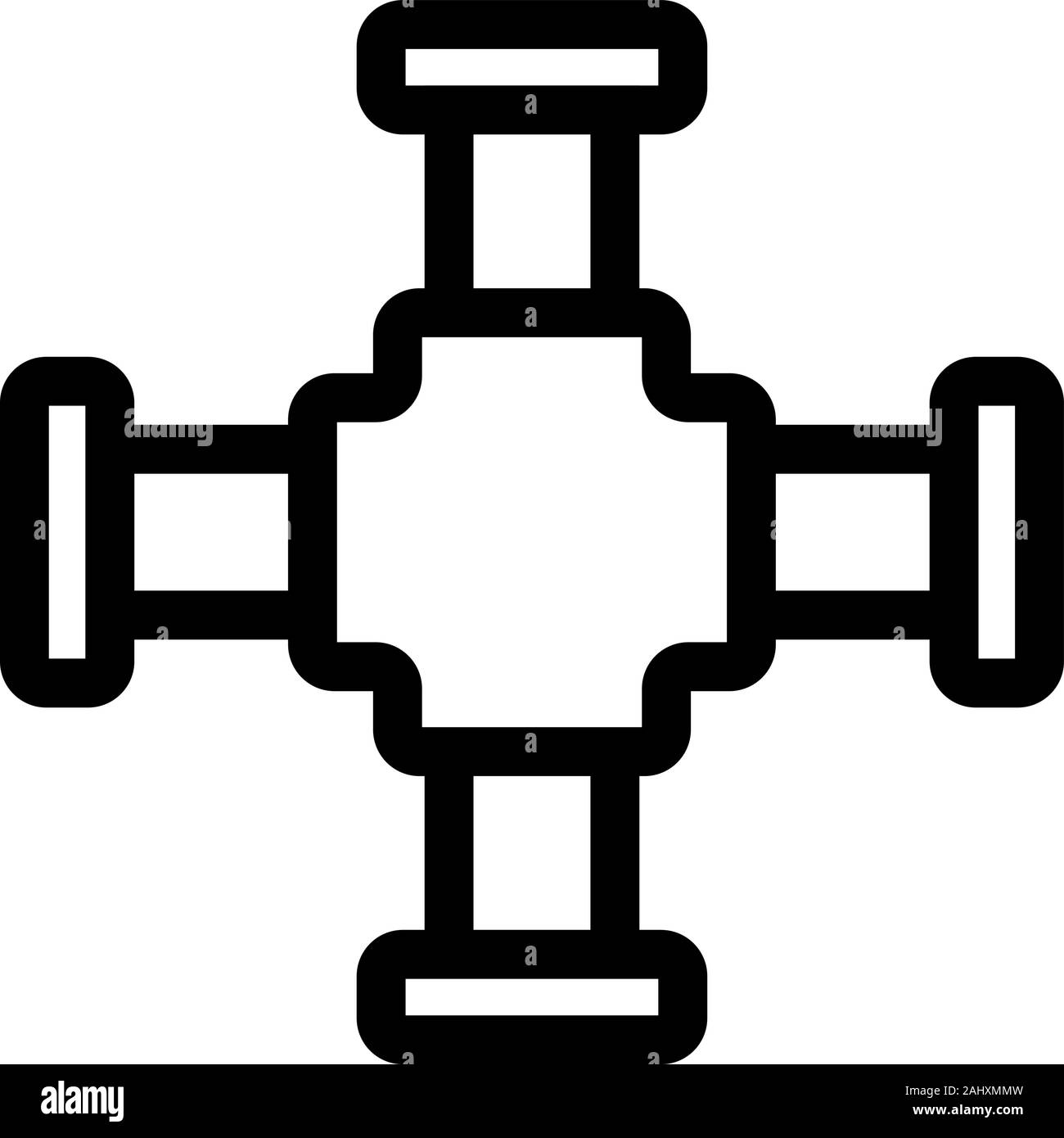 water pipes icon vector. Isolated contour symbol illustration Stock ...