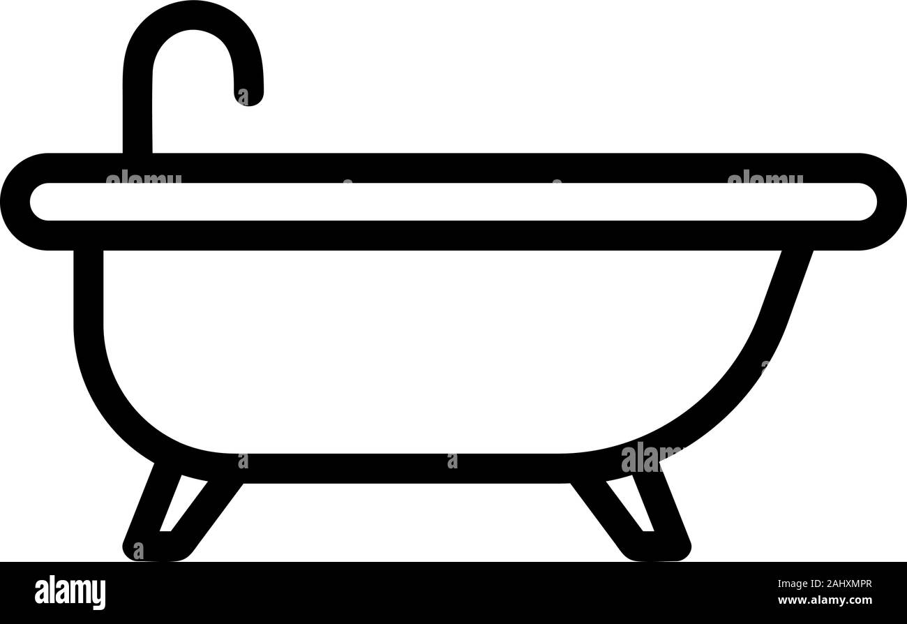 Bath icon vector. Isolated contour symbol illustration Stock Vector ...