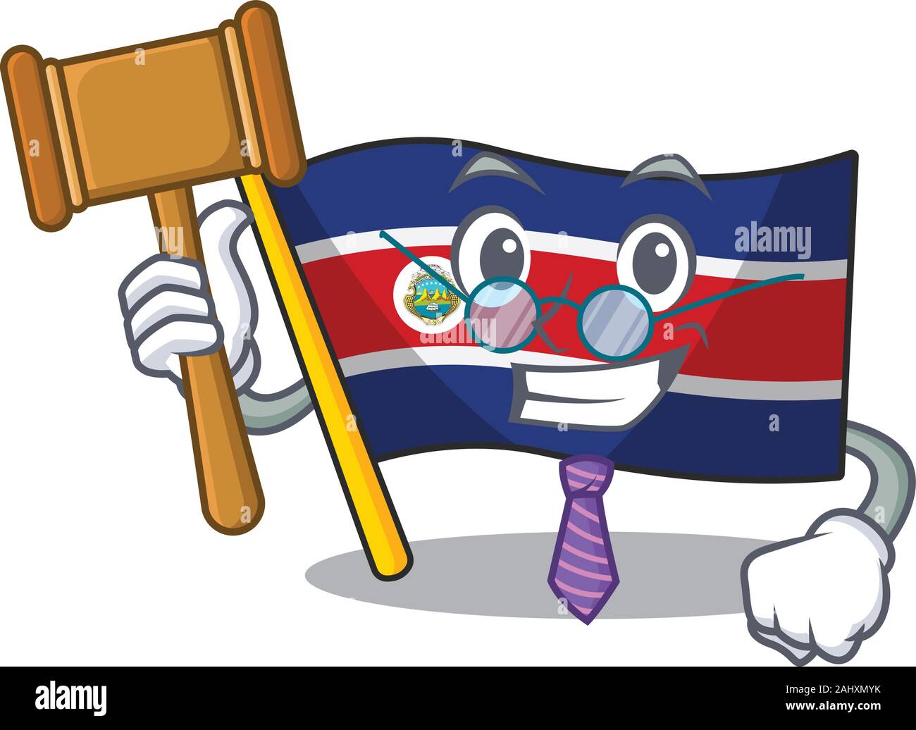 Professional Judge flag costa rica Scroll presented in cartoon ...