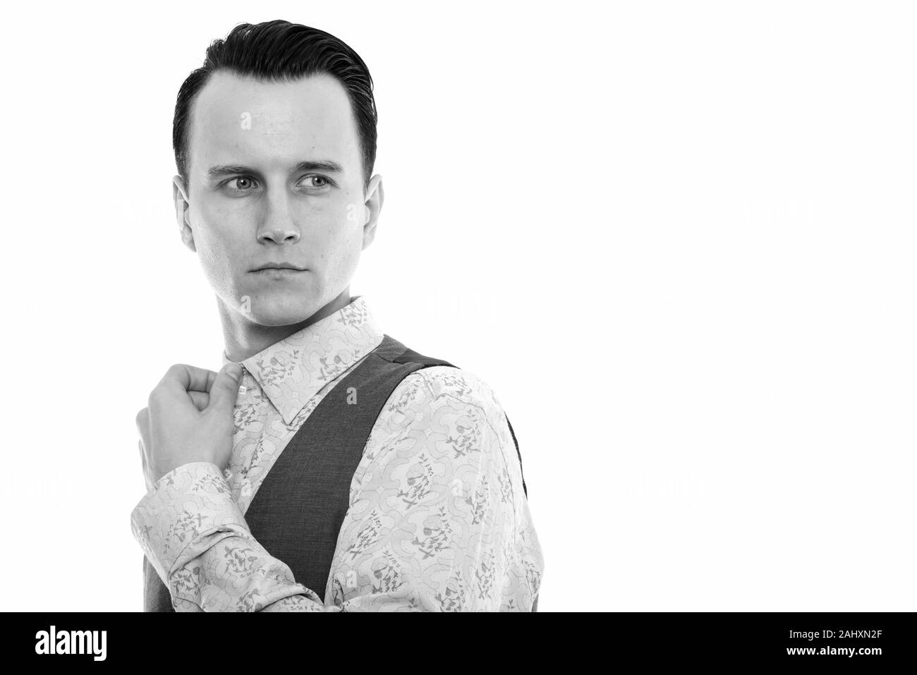 Young man white collar worker hi-res stock photography and images - Alamy