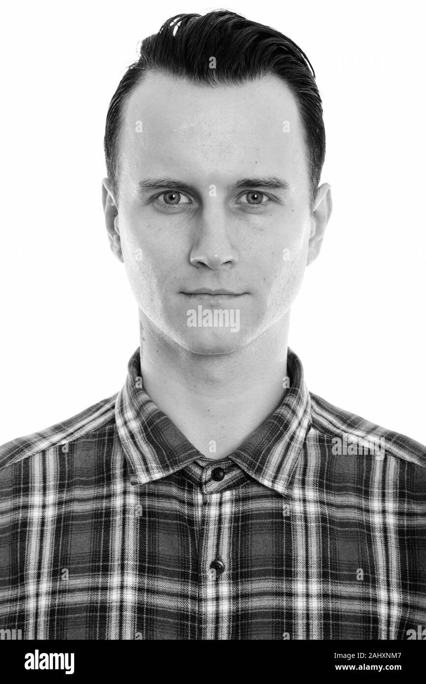Man wearing checkered shirt hi-res stock photography and images - Alamy