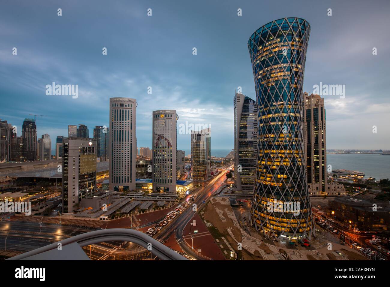 Aerial View of Doha City, Doha Building and Cityscape Stock Photo - Alamy