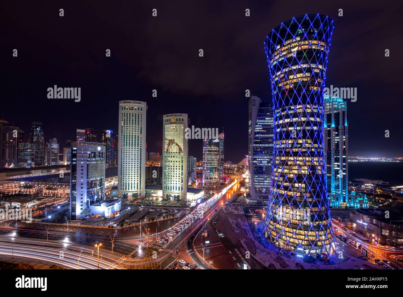 Aerial View of Doha City, Doha Building and Cityscape Stock Photo - Alamy