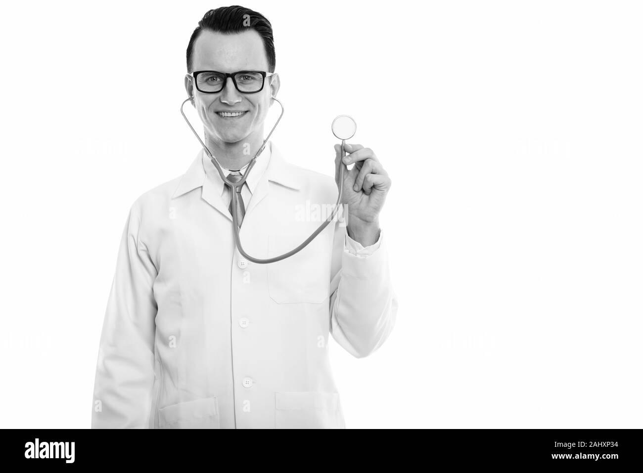 Smiling stethoscope Black and White Stock Photos & Images - Alamy