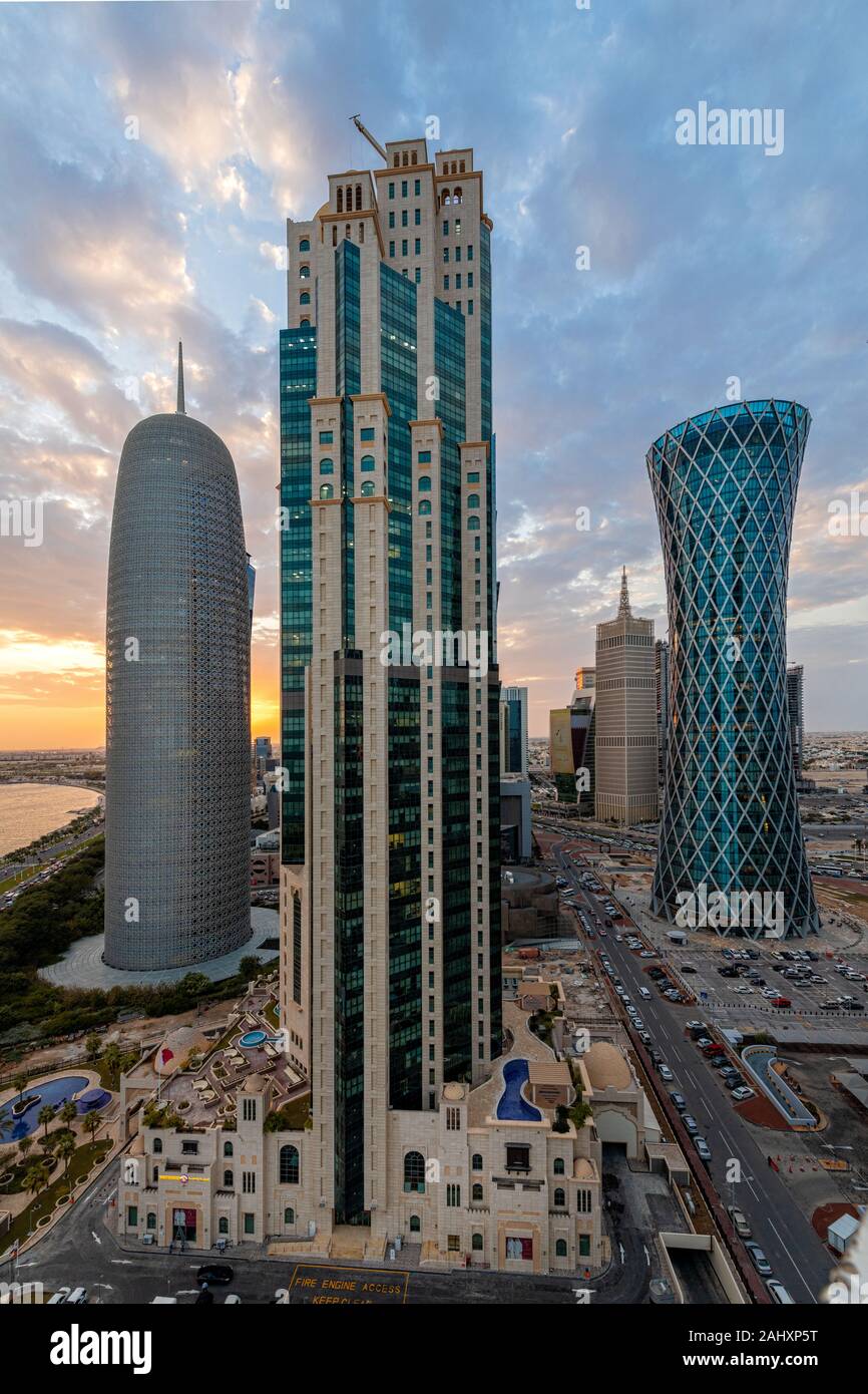 Aerial View of Doha City, Doha Building and Cityscape Stock Photo - Alamy