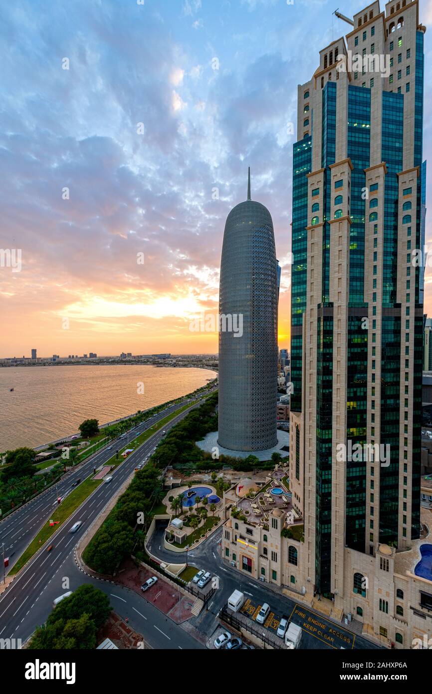 Aerial View of Doha City, Doha Building and Cityscape Stock Photo - Alamy