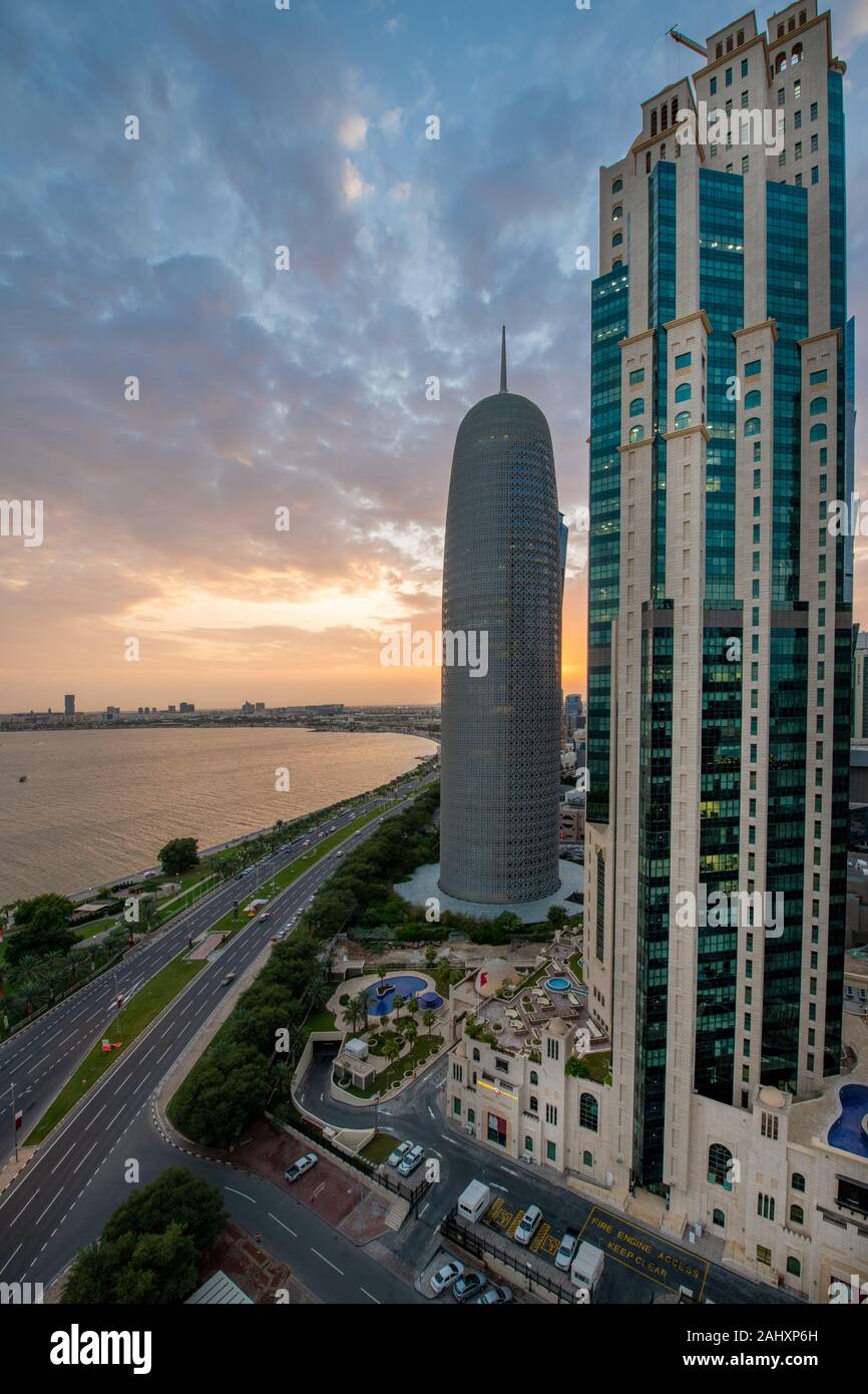Aerial View of Doha City, Doha Building and Cityscape Stock Photo - Alamy