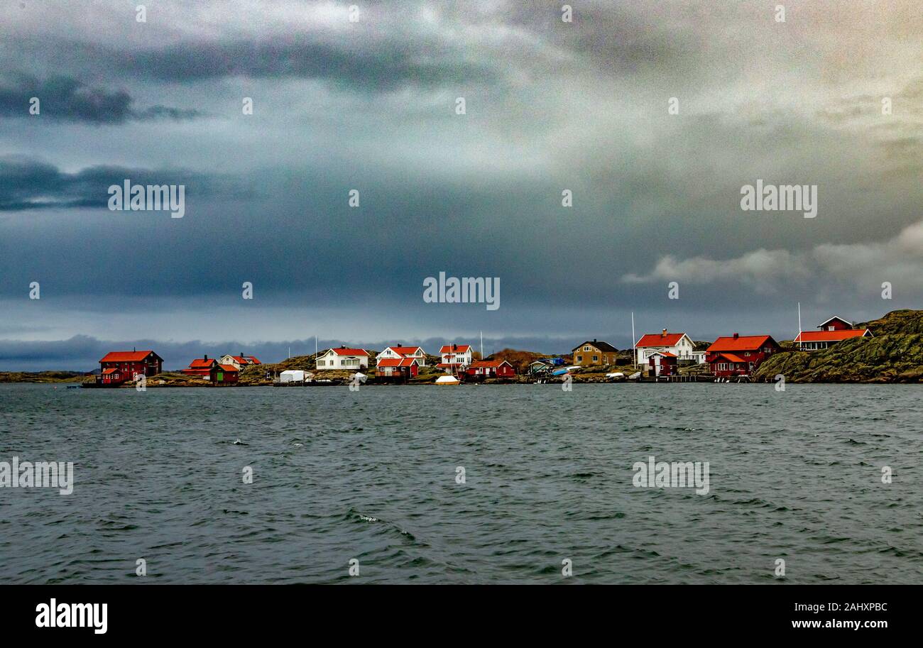 Gullholmen Hamnen village, Sweden Stock Photo - Alamy