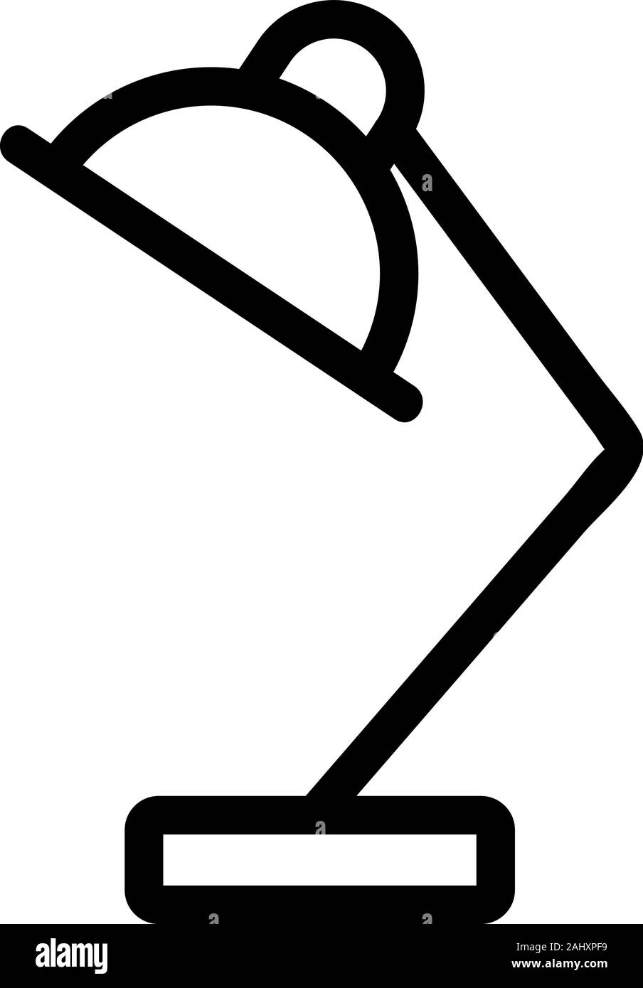 table lamp icon vector. Isolated contour symbol illustration Stock ...