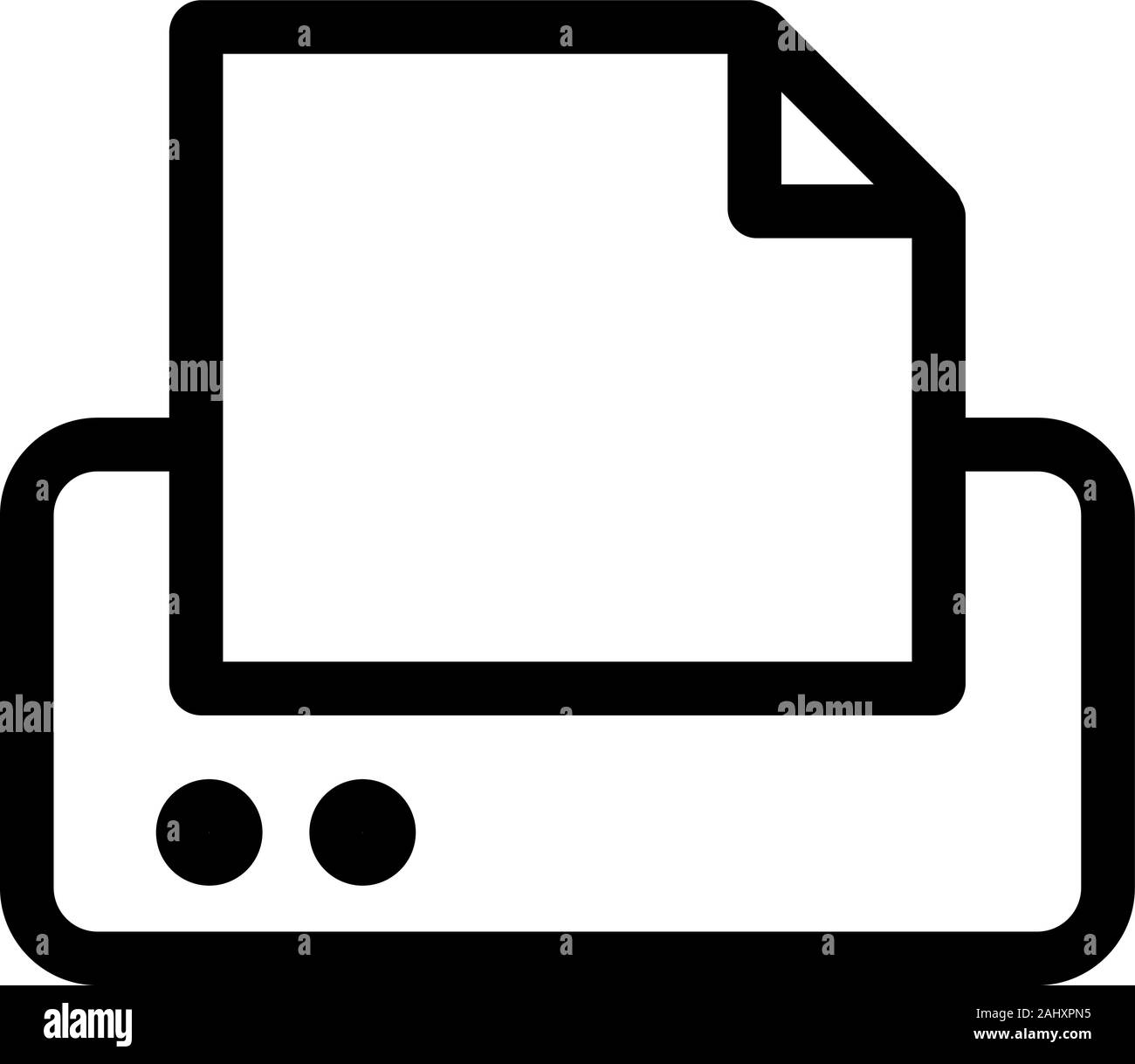 Print documents icon vector. Isolated contour symbol illustration Stock ...