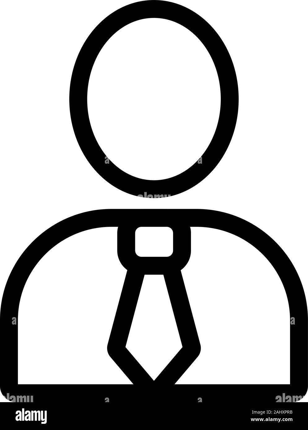 office worker icon vector. Isolated contour symbol illustration Stock ...