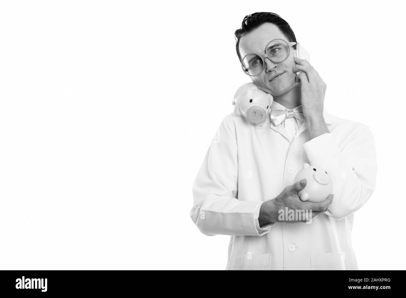 Young doctor on phone Cut Out Stock Images & Pictures - Alamy