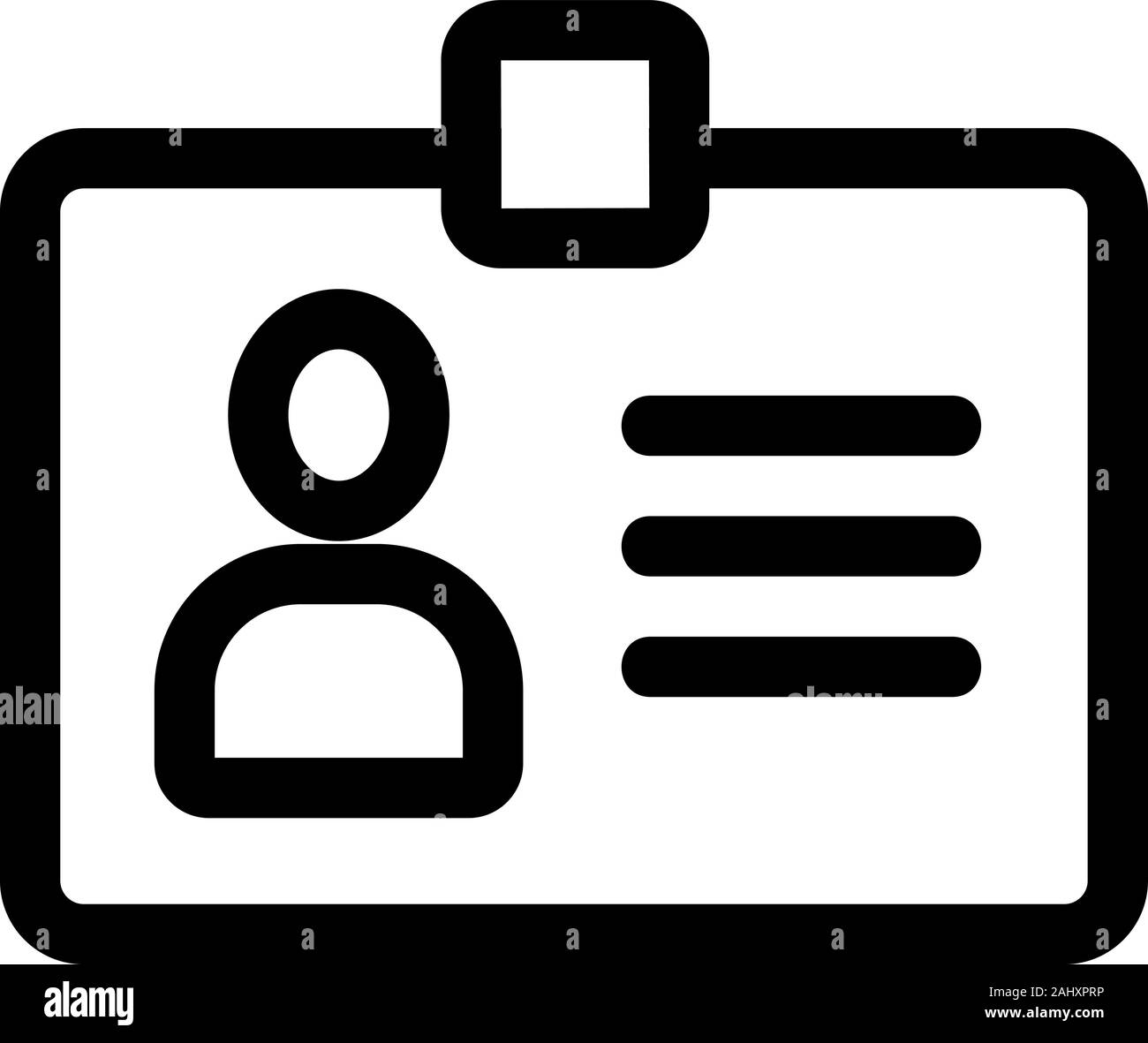 Badge employee icon vector. Isolated contour symbol illustration Stock ...