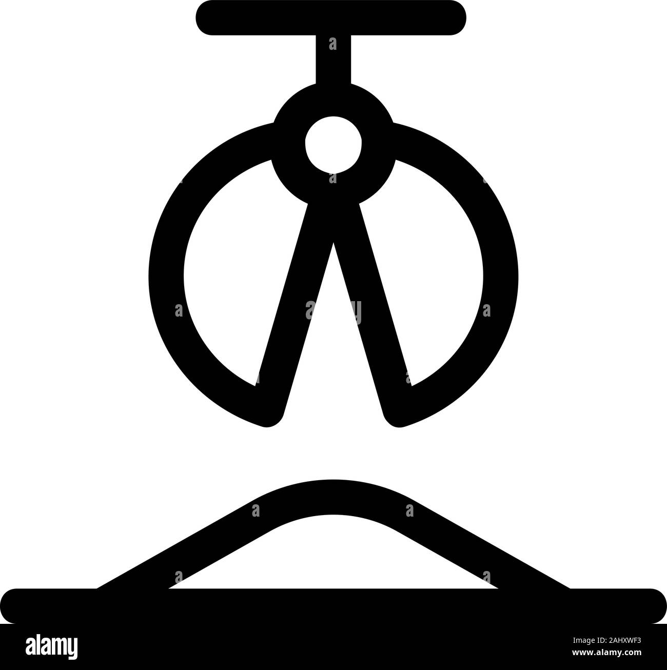 industrial excavator icon vector. Isolated contour symbol illustration ...