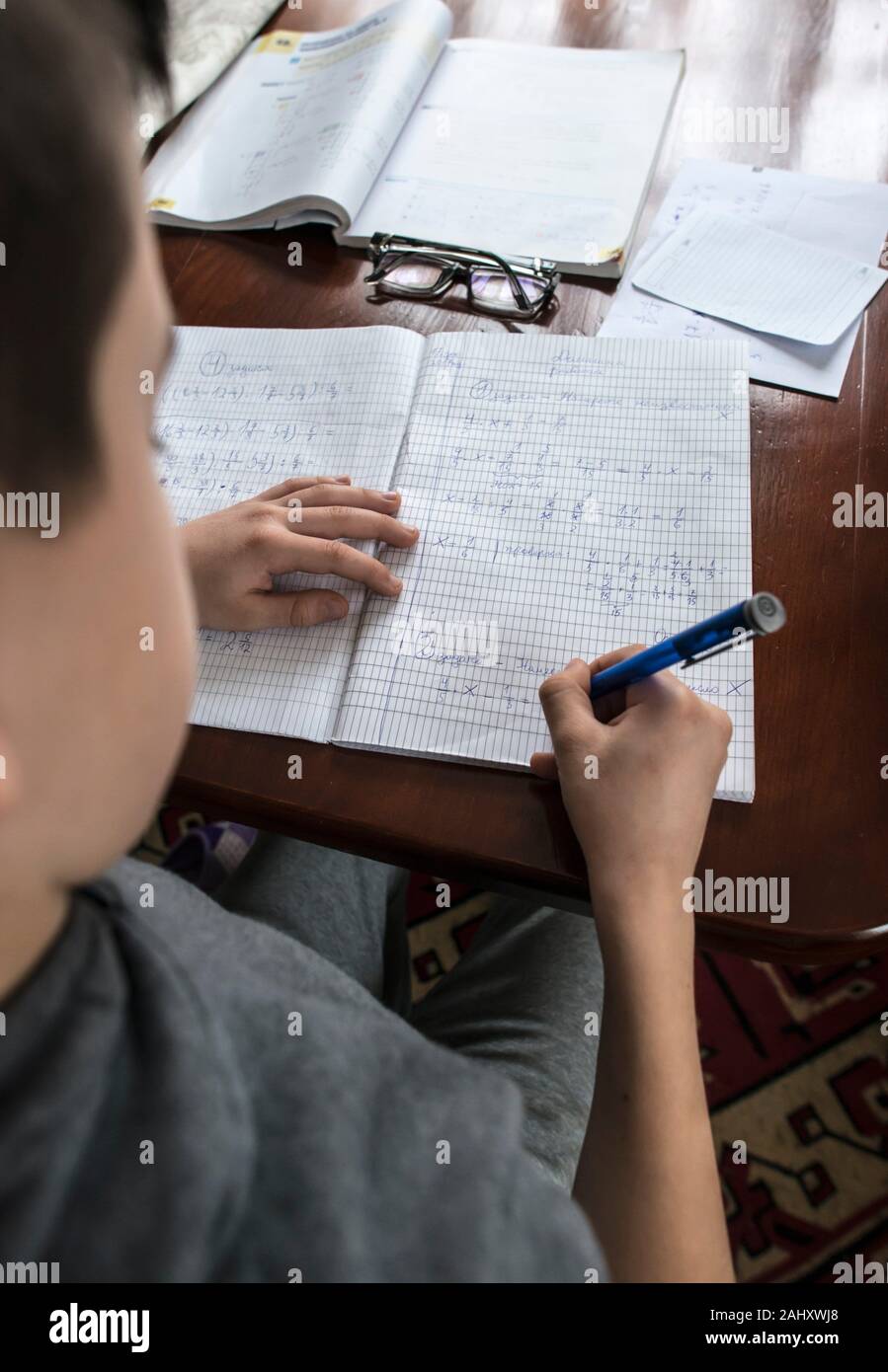 Mathematics homework hi-res stock photography and images - Alamy