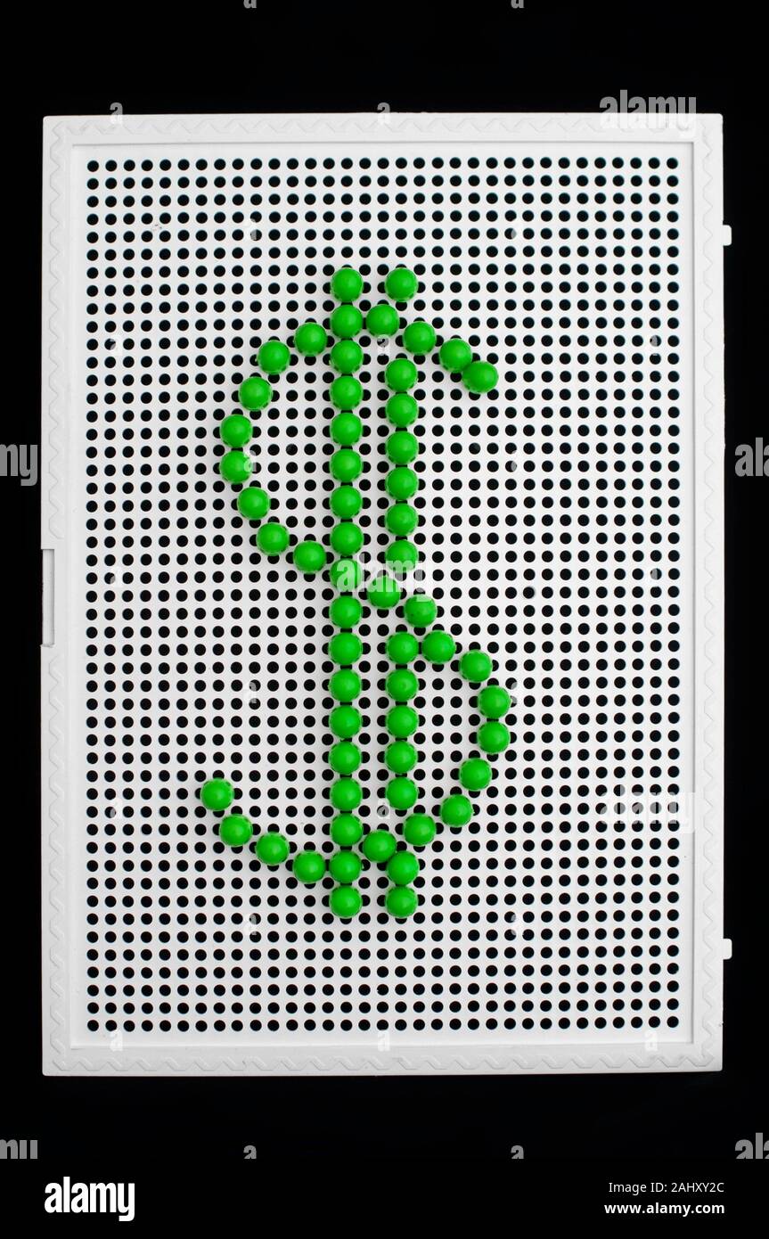 Dollar symbol on child mosaic. Colorful mosaic pieces Stock Photo - Alamy