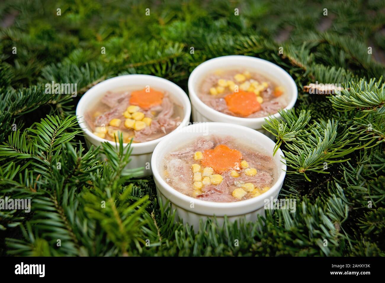 jellied meat with vegetables, traditional russian and ukrainian dish ...