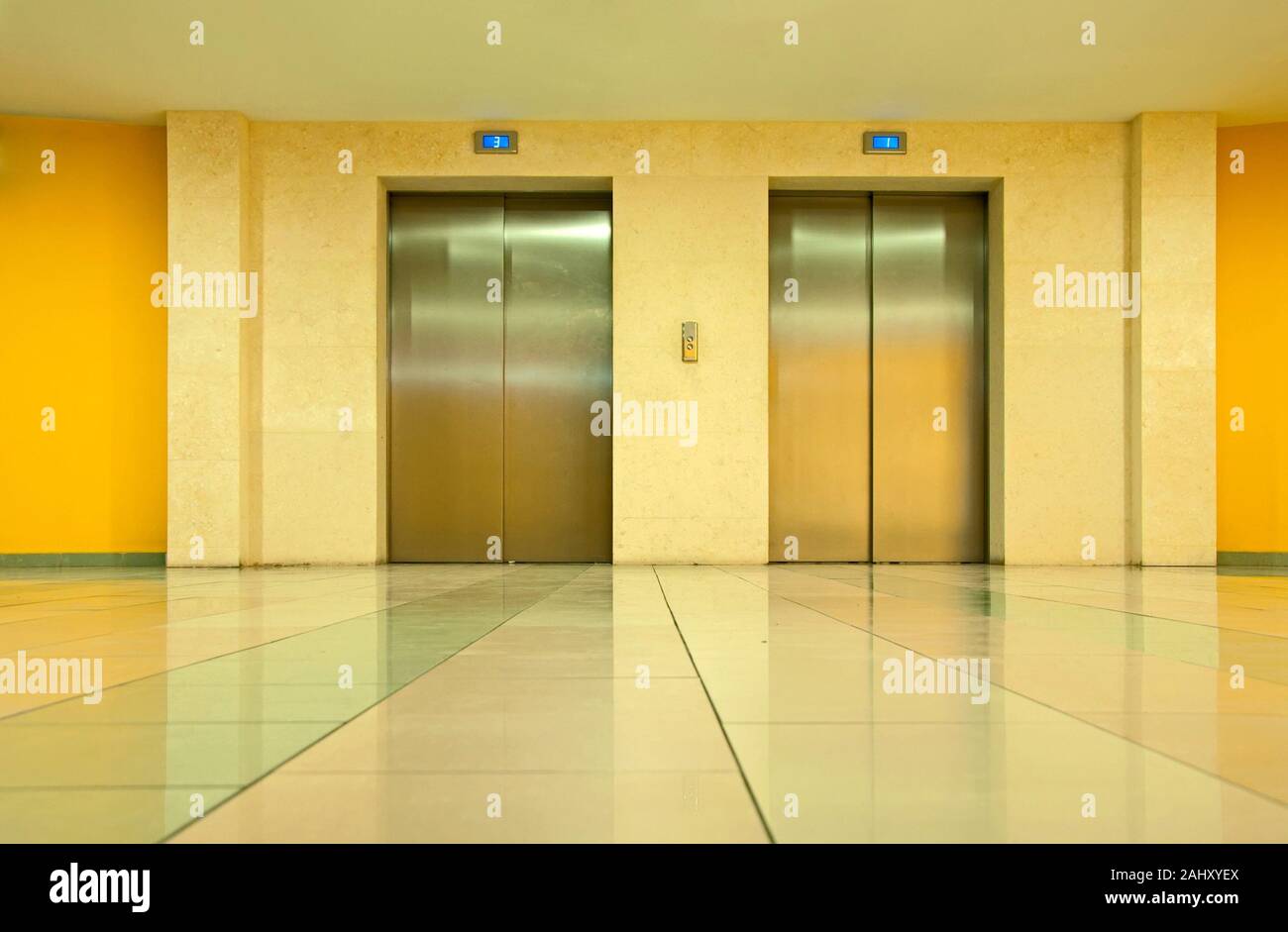 Two elevator doors hi-res stock photography and images - Alamy