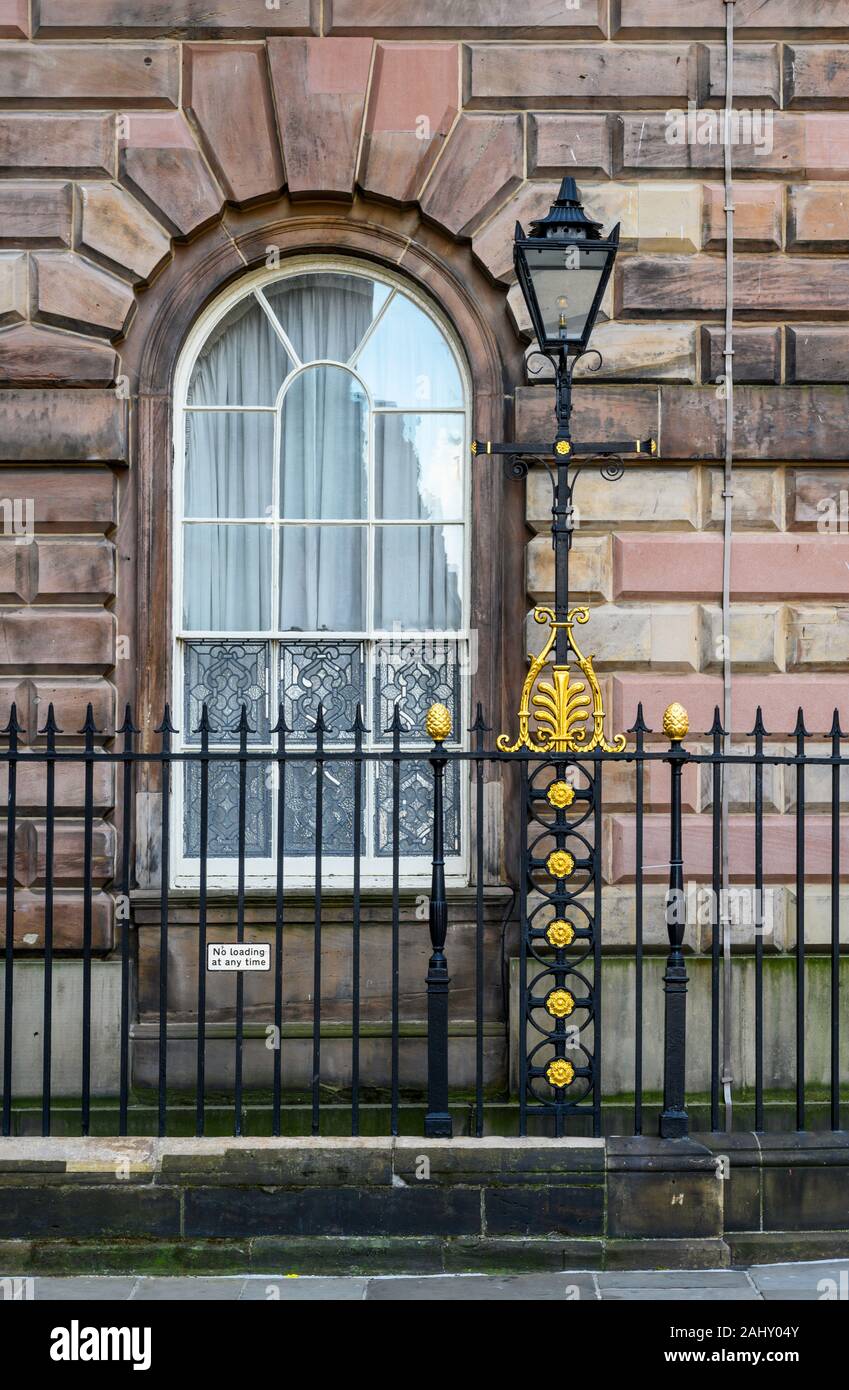 Architectural detail of Liverpool Town Hall, a fine 18th century late ...