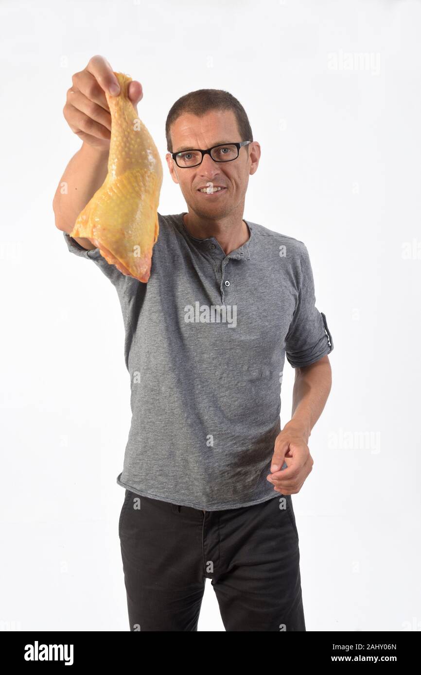 Attractive man and chicken hi-res stock photography and images - Alamy