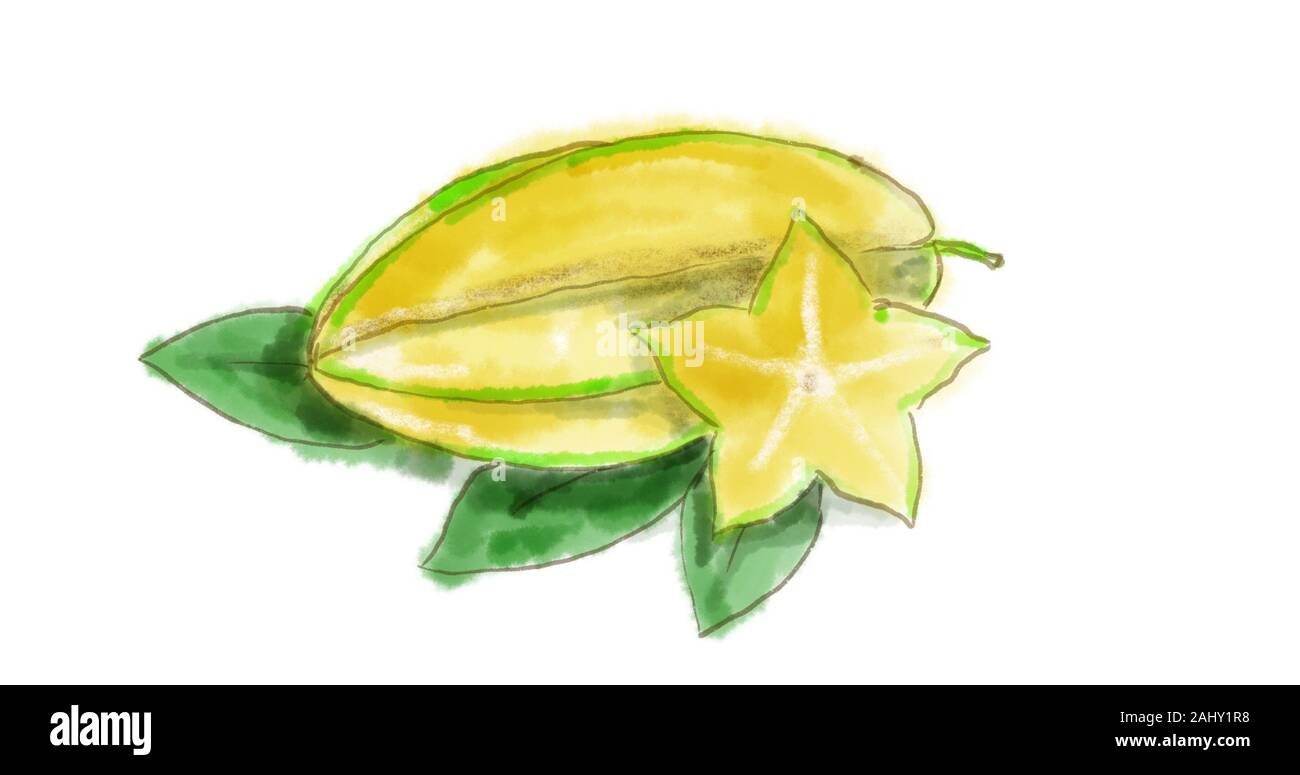 Illustration carambola hi-res stock photography and images - Alamy