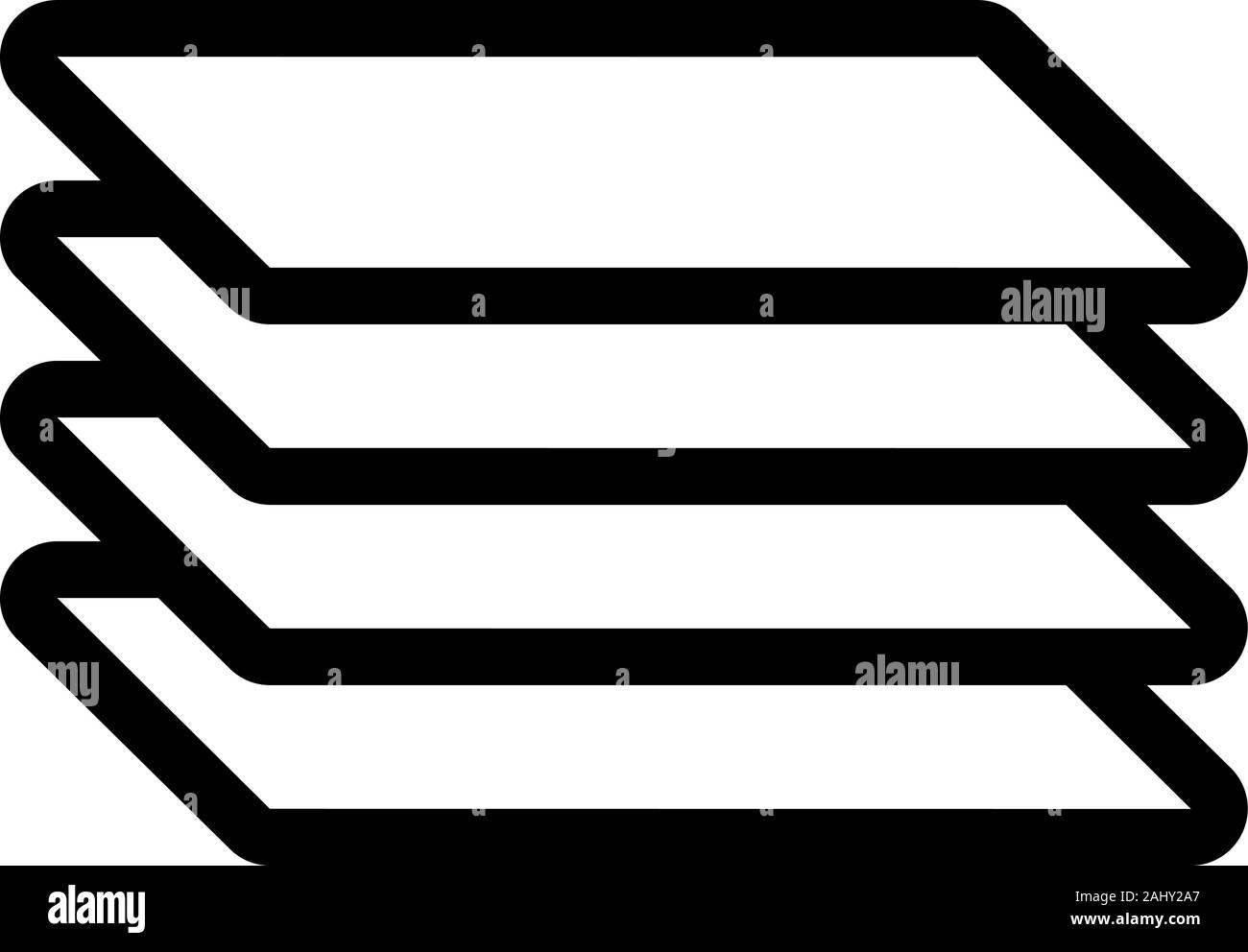 Sheets of metal icon vector. Isolated contour symbol illustration Stock Vector Image & Art - Alamy