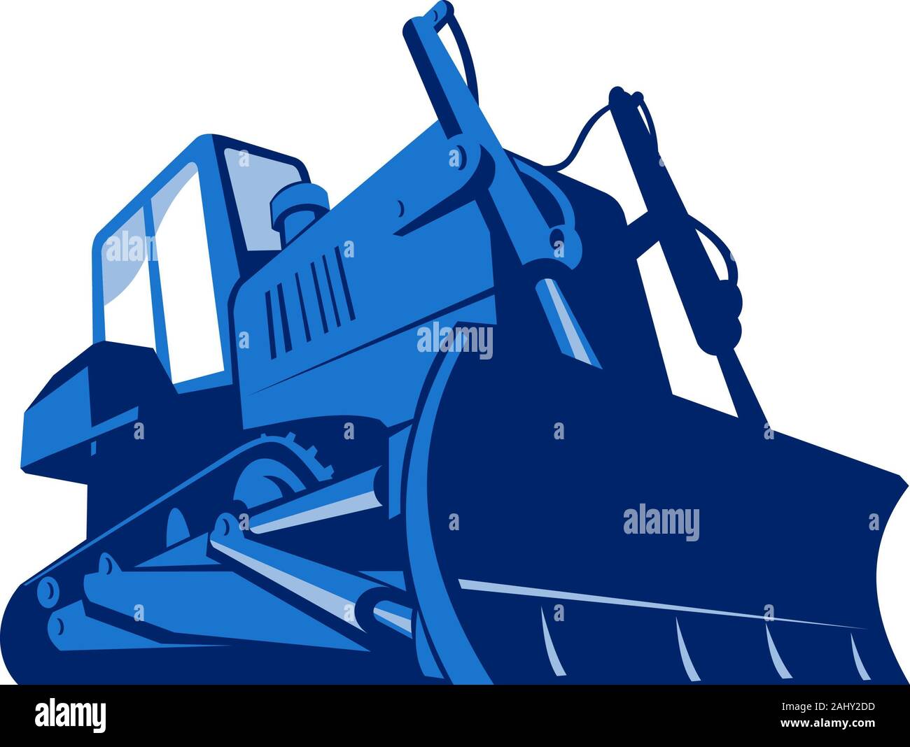Bulldozer side view isolated on hi-res stock photography and images - Alamy