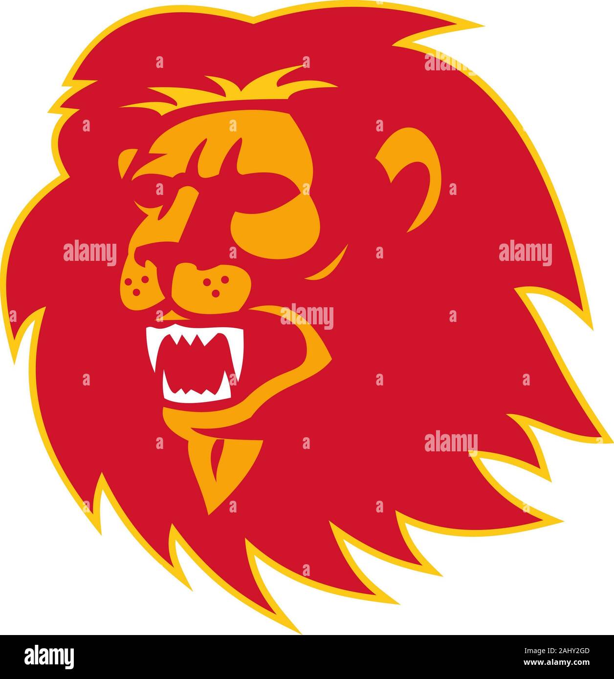 Angry Lion Illustration High Resolution Stock Photography and Images ...