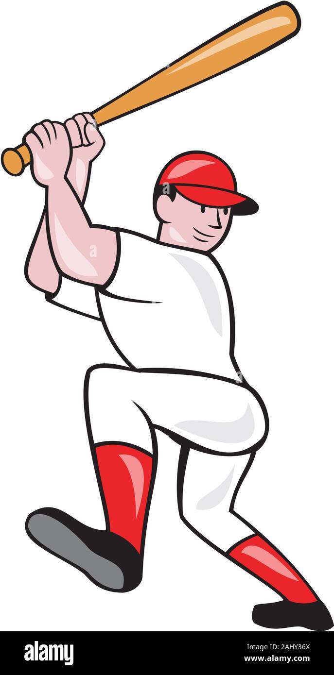 American baseball player batting cartoon hi-res stock photography and ...