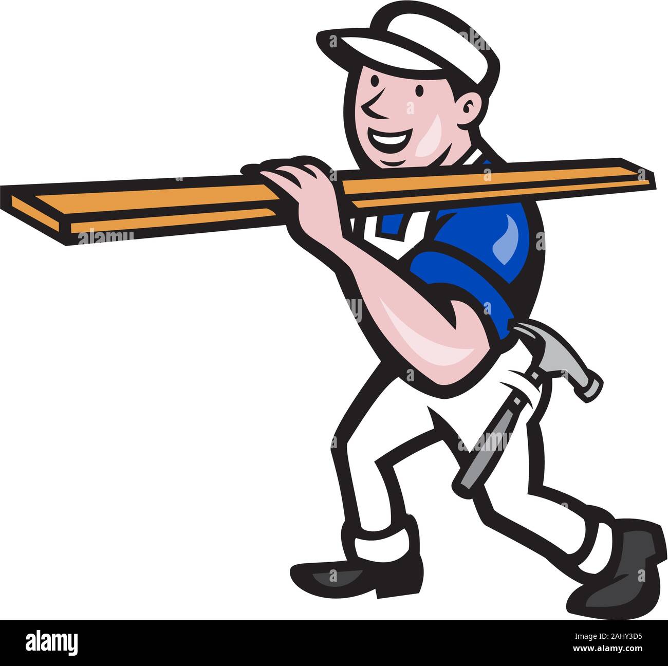 Wood worker cartoon hi-res stock photography and images - Alamy