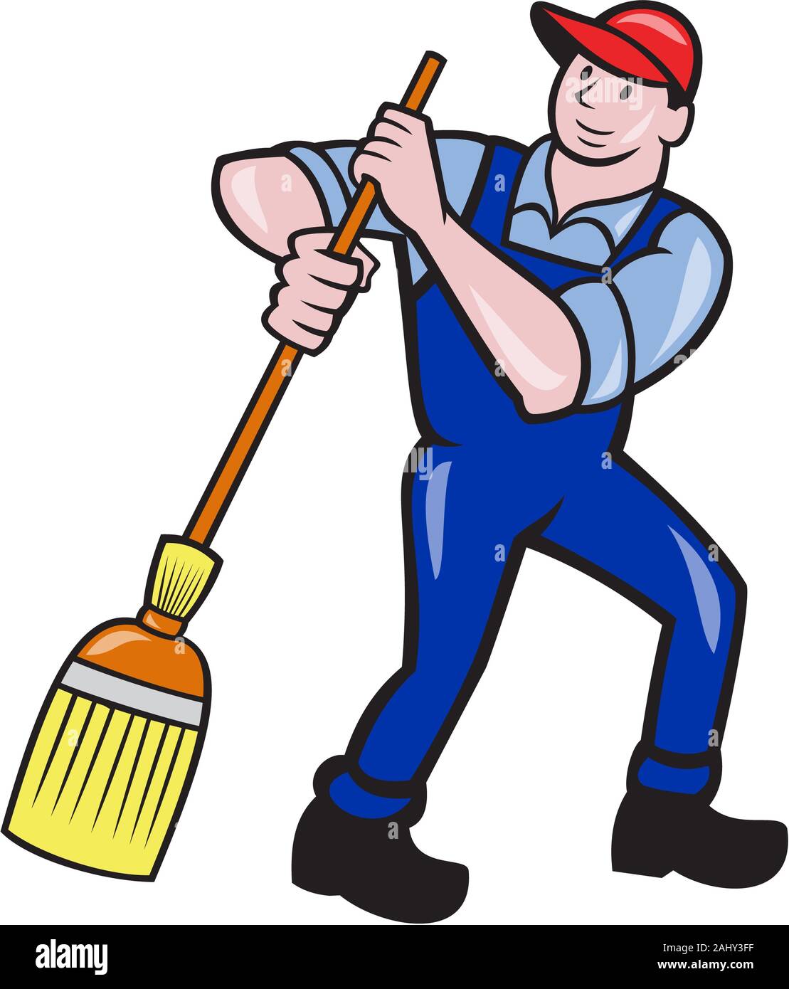 Art man sweeping hi-res stock photography and images - Alamy