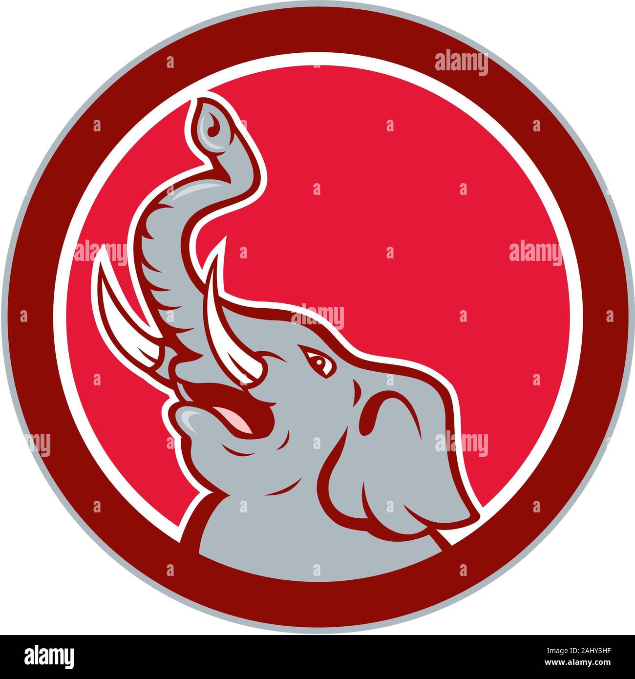 Elephant Stencil Trunk Up