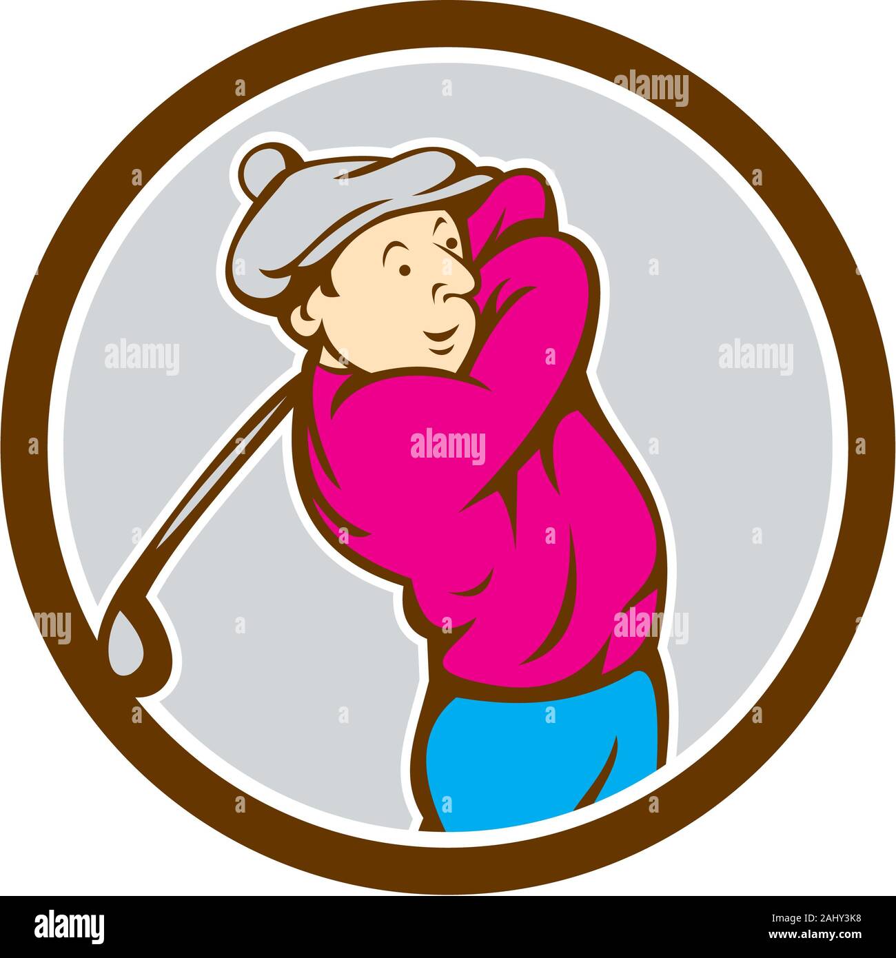 Golfer Cartoon High Resolution Stock Photography and Images - Alamy