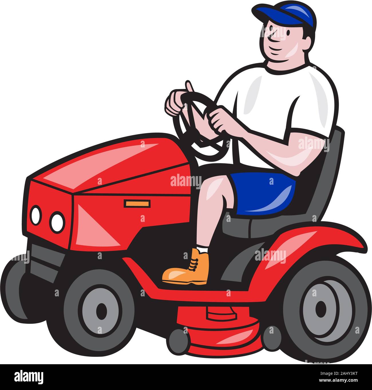 Mower cartoon hi-res stock photography and images - Alamy