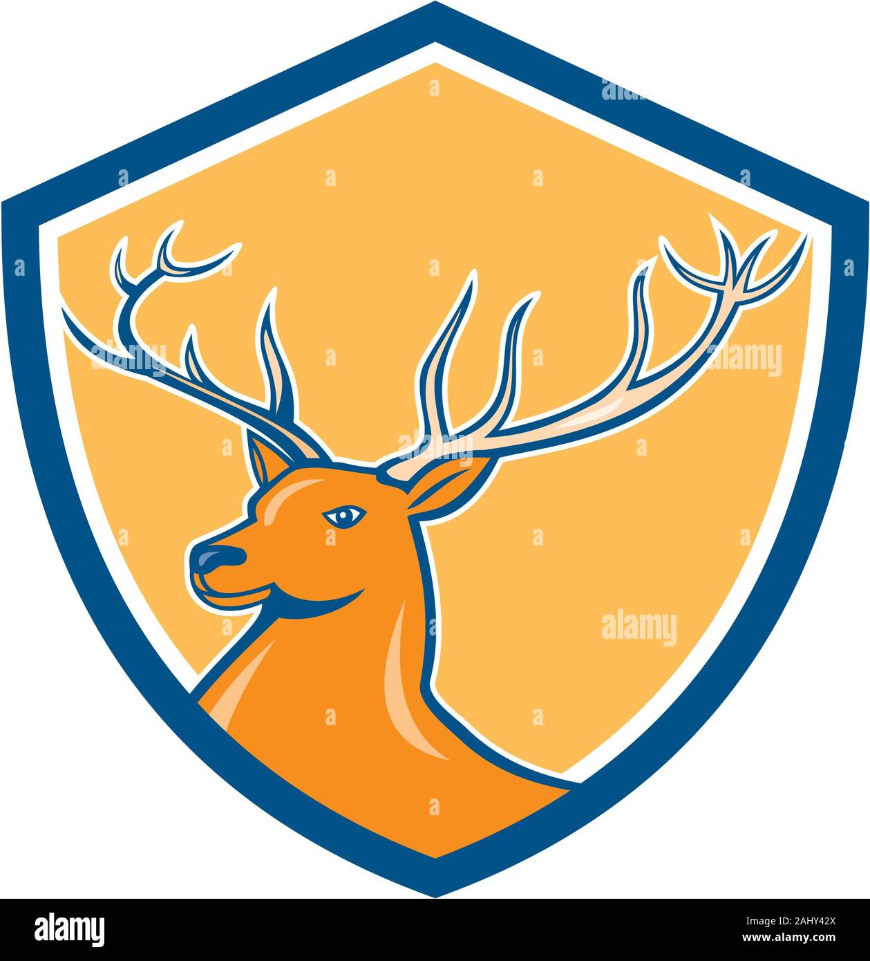 Cartoon stag head hi-res stock photography and images - Alamy