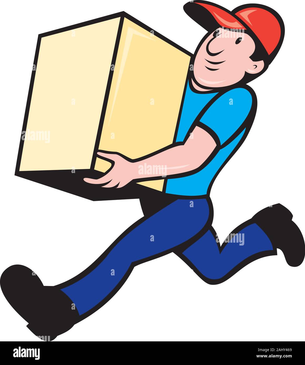 Delivery deliver package cartoon Cut Out Stock Images & Pictures - Alamy