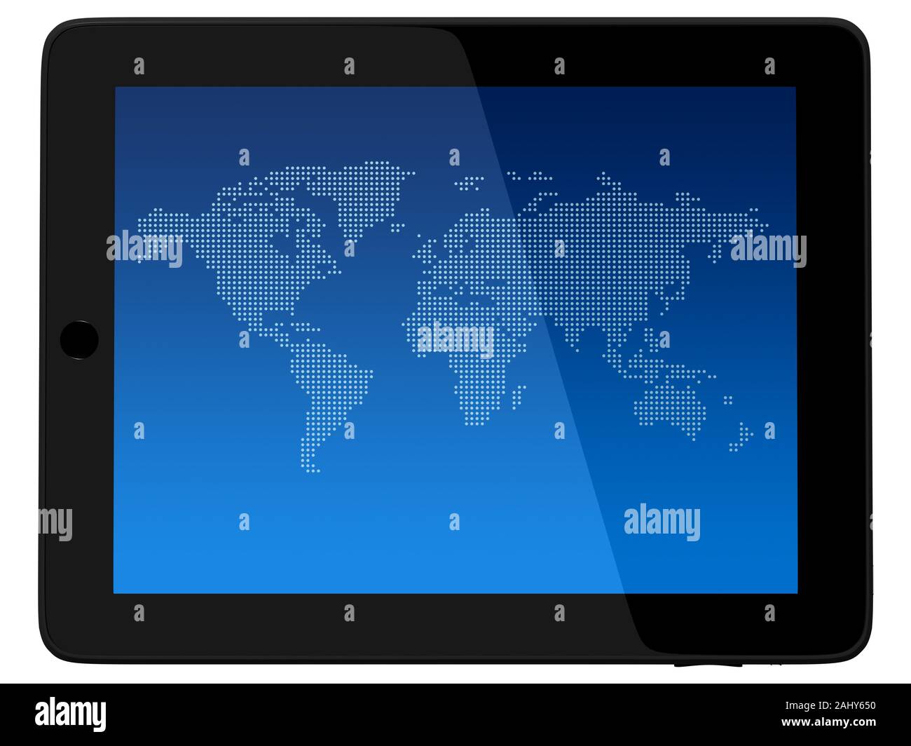 Map on monitor hi-res stock photography and images - Alamy
