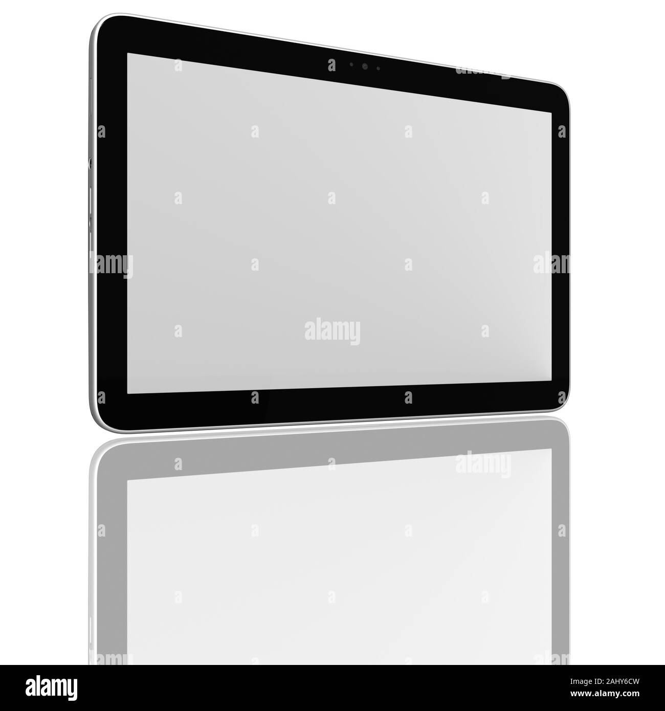 Generic teblet computer 3D model isolated on white, computer on white ...
