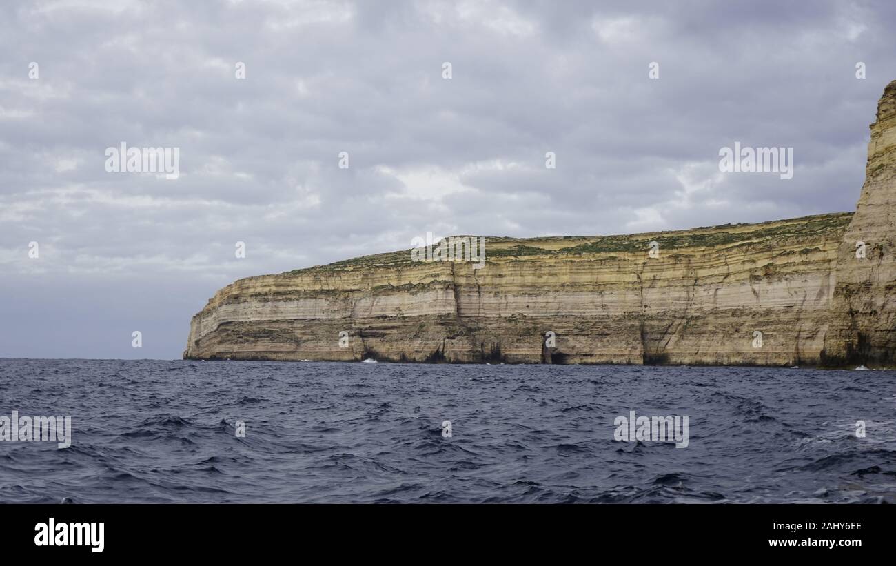Malta Gozo island trip by ferry and Azure Window Ruins Stock Photo - Alamy