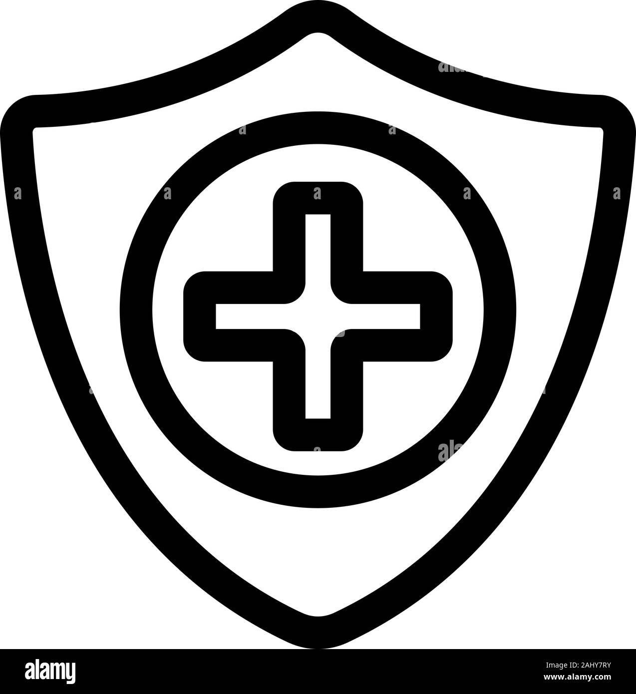 Health insurance icon vector. Isolated contour symbol illustration ...