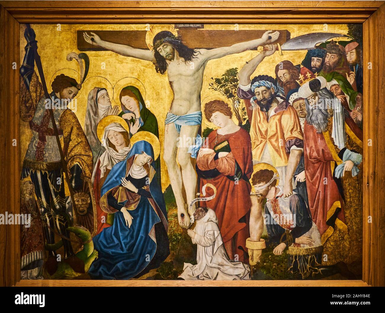 France, Burgundy, Côte-d'Or, Dijon, Beaux-Art museum, Altarpiece of Saint Georges with a ...