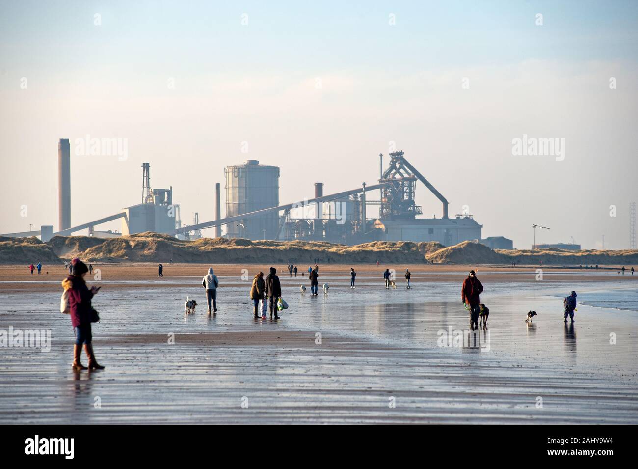 Coatham beach river tees redcar hi-res stock photography and images - Alamy