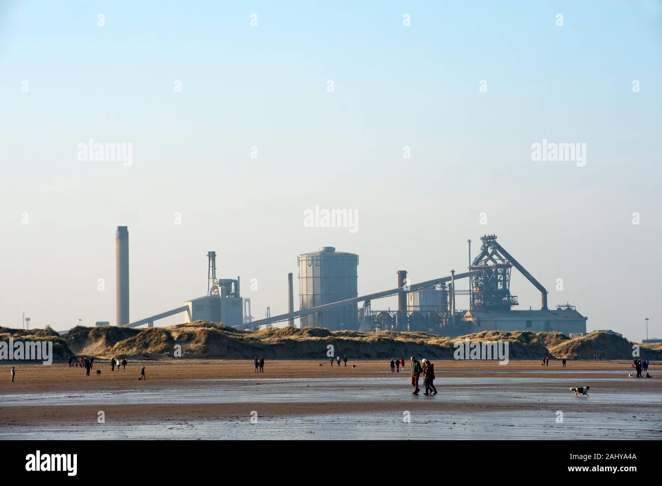 Coatham beach river tees redcar hi-res stock photography and images - Alamy