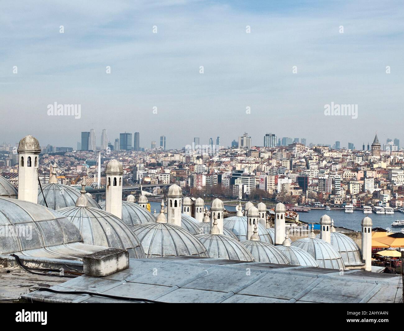 Suleymaniye Mosque Complex and panorama of Istanbul Stock Photo - Alamy