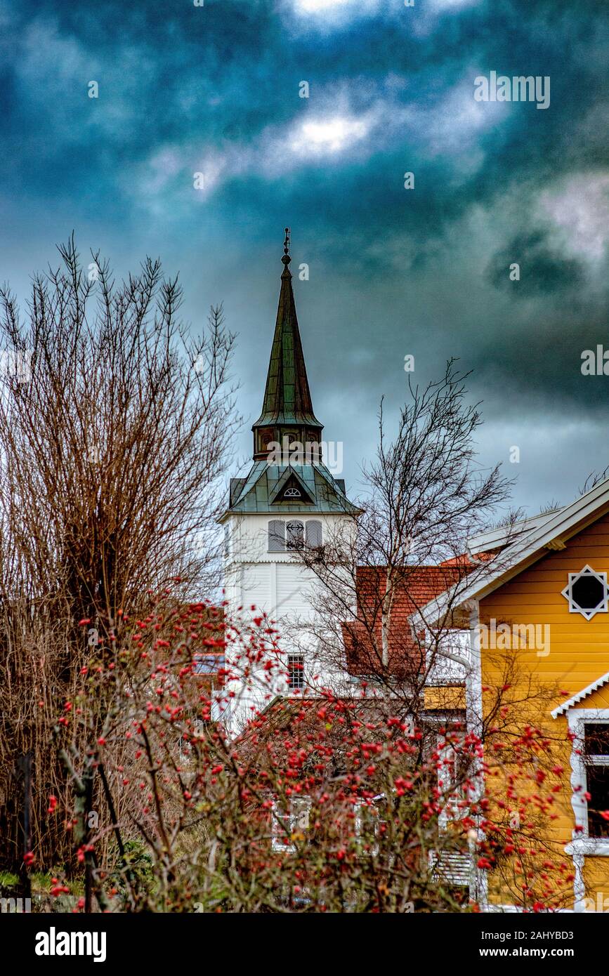 Scandinavian style church Stock Photo - Alamy